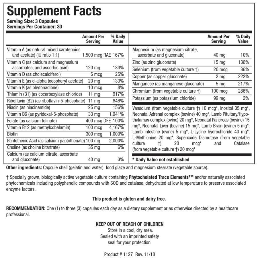 Bio-Glycozyme Forte (Glycolytic Support) 90 or 270 Caps – QNOrganic.com